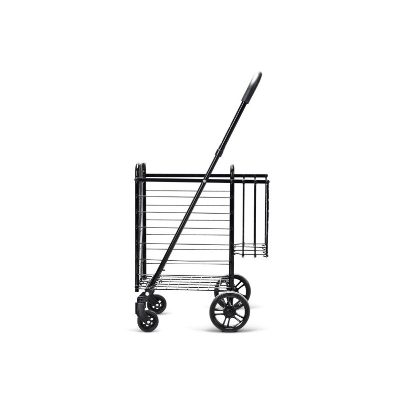 Uilas Folding Height Adjustable Shopping Trolley with Handle and Wheels ...