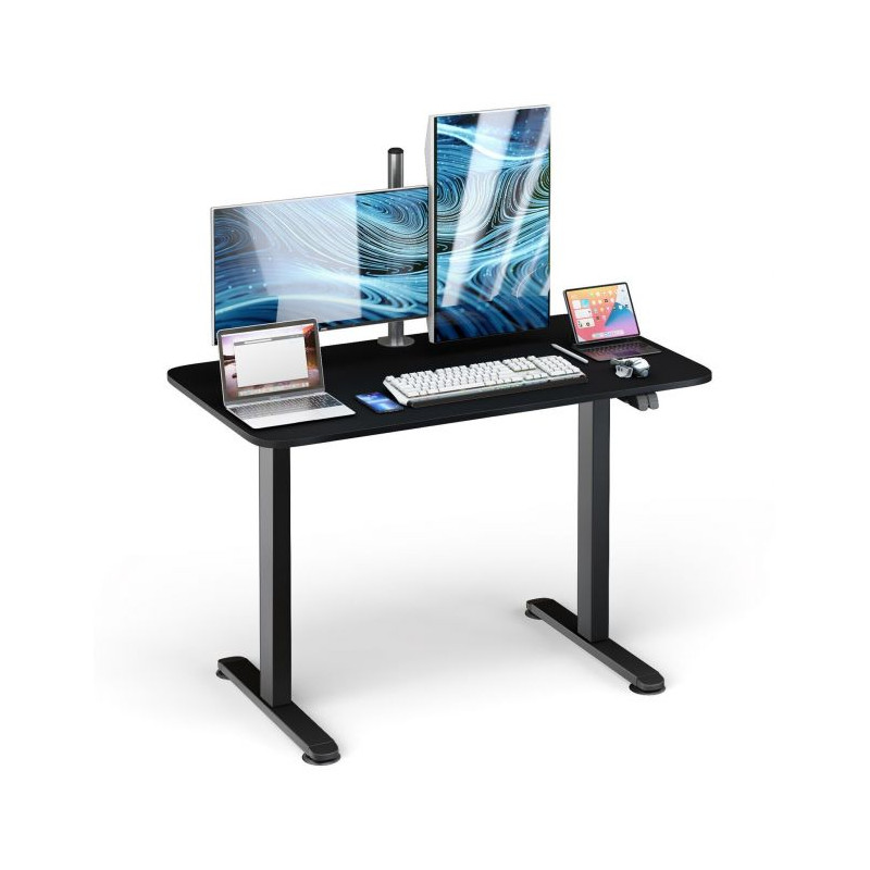 Uilas Electric Height Adjustable Standing Desk with Button Controller ...