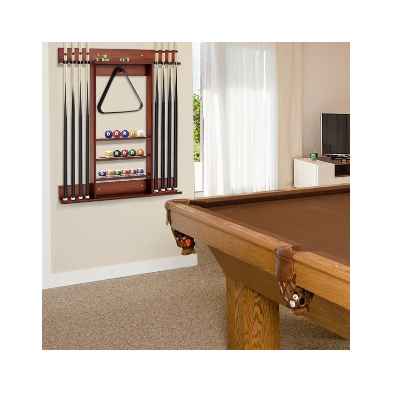 Uilas Wall-Mounted Billiards Pool Cue Rack JV10308CF 92806735 Toys ...