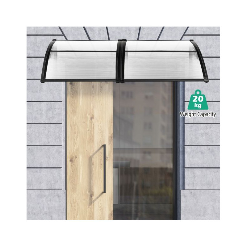 Uilas Outdoor Front Door Patio Overhang Awning for Sunlight Rain Snow ...