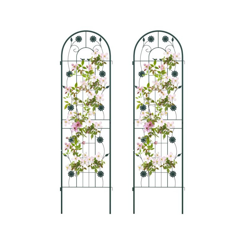 Uilas 2/4 Pack Metal Garden Trellis 180 cm x 50 cm Wire Lattice Panel ...